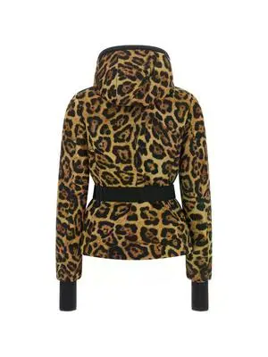 Goldbergh Jagger Leopard-print Peplum Ski Jacket