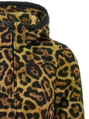 Goldbergh Jagger Leopard-print Peplum Ski Jacket