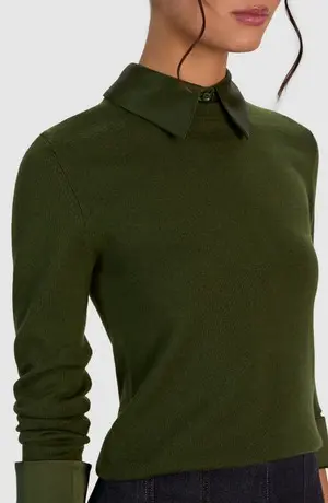 Alice + Olivia Porla Collared Sweater