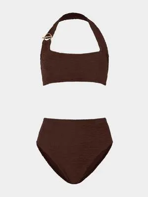 Hunza G Anita T Bar Bikini - Metallic Chocolate