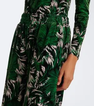 La DoubleJ Printed Jersey Palazzo Pants