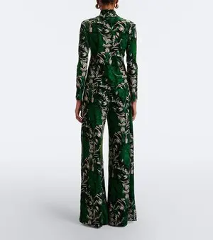 La DoubleJ Printed Jersey Palazzo Pants
