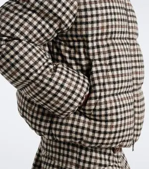 Brunello Cucinelli Checked Alpaca And Wool-blend Down Jacket