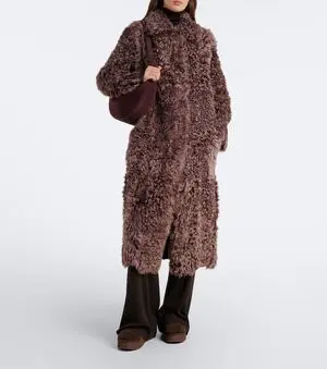 Mou Shearling Platform Mules
