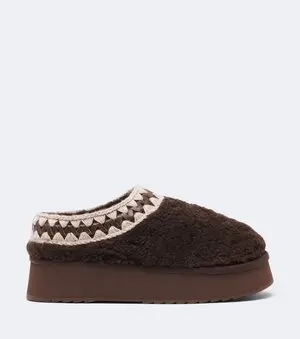 Mou Shearling Platform Mules
