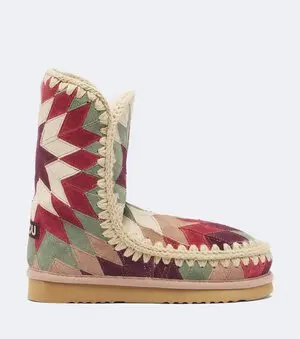 Mou Shearling-lined Suede Ankle Boots