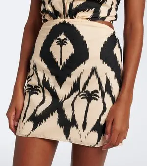 Johanna Ortiz Printed Cotton Halterneck Minidress