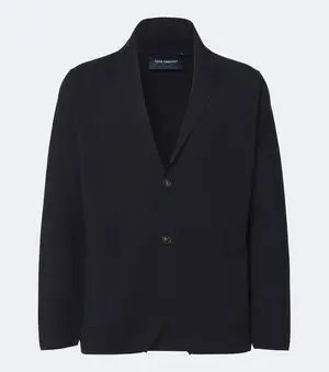 Thom Sweeney Knitted Wool Blazer - Blue