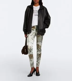 Acne Studios Floral Jersey Slim Pants