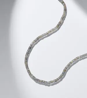 SYDNEY EVAN 14kt Gold Beaded Necklace With Quartz And Diamonds