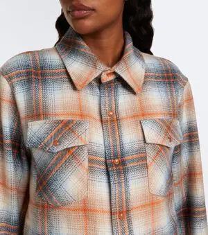 GOD'S TRUE CASHMERE Ironwood Plaid Cashmere Shirt With Carnelians - Multicoloured