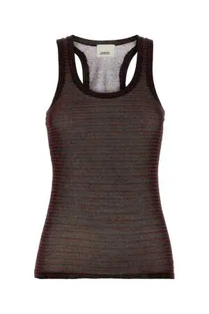 Isabel Marant Étoile Isabel Marant Women Embroidered Cupro Blend Cerava Tank Top Multicolor