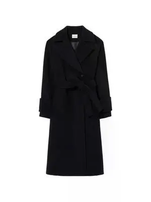 Claudie Pierlot Straight Coat With Removable Belt - Blue