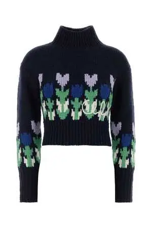 Chloé Navy Wool Sweater - Blue