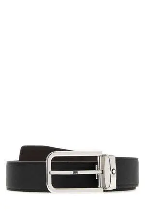 Montblanc Leather Reversible Belt - Black