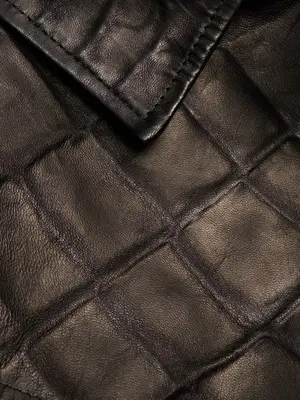 L'Agence Lyric Peplum Leather Biker Jacket