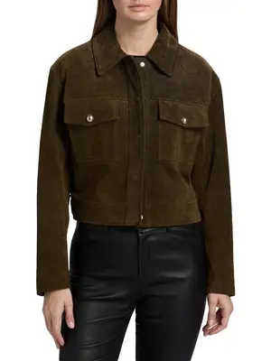 LAMARQUE Merida Suede Trucker Jacket
