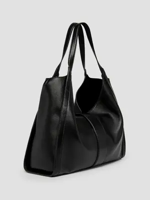 Balmain Tassel Medium Leather Hobo Bag - Black