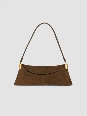 Balmain 64-83 Small Suede Shoulder Bag