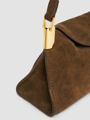 Balmain 64-83 Small Suede Shoulder Bag