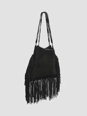 Balmain Fringe Suede Tote Bag