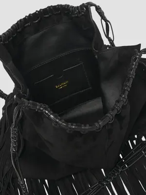 Balmain Fringe Suede Tote Bag