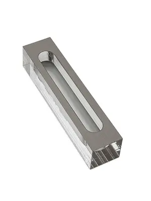 TIZO Lucite Mezuzah - Silver