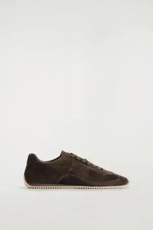 Cos Leather Sneakers - Brown