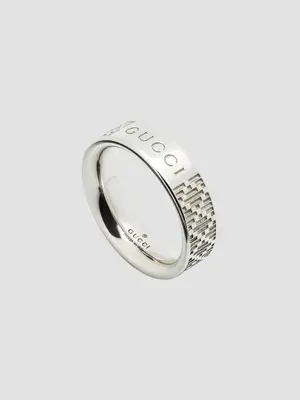 Gucci Diamante Sterling Band Ring