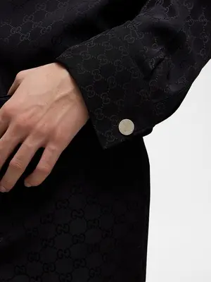 Gucci Crest Round Cufflinks