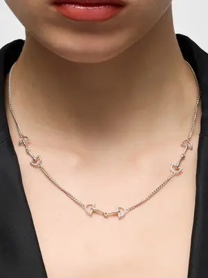 Gucci Staffa Sterling Stirrup Chain Necklace