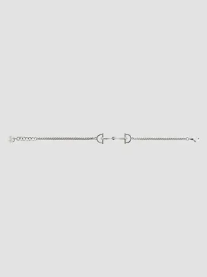 Gucci Staffa Sterling Chain Bracelet