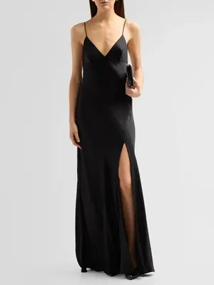 Alberta Ferretti Strappy Enver Satin Dress