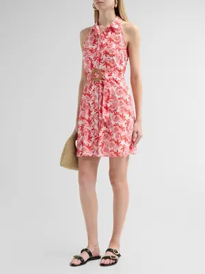 RO'S GARDEN Regina Sleeveless Mini Shirtdress