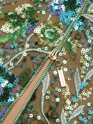 BRONX BANCO Dahlia Sequin Sheath Maxi Dress