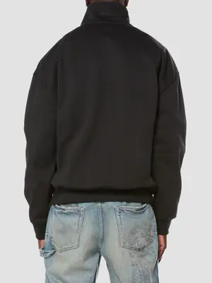 PURPLE BRAND Weight Cotton Fleece Half-zip Sweatshirt