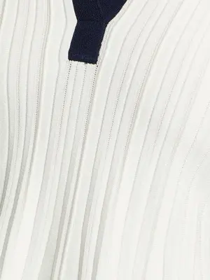Simkhai Page Rib-knit Polo Minidress