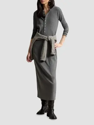 Polo Ralph Lauren Rib-knit Henley Maxi Dress
