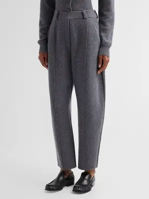 LISA YANG Wrenda Cashmere Knit Barrel-leg Trousers