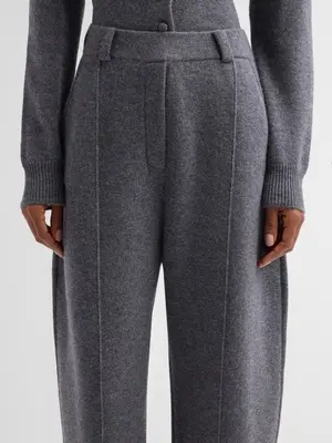 LISA YANG Wrenda Cashmere Knit Barrel-leg Trousers