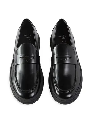 GIUSEPPE ZANOTTI Leather Penny Loafers