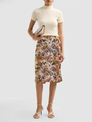 Elie Tahari Adrianne Sequined Midi Skirt