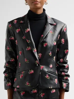 Cinq À Sept Le Petit Khloe Rose-print Blazer