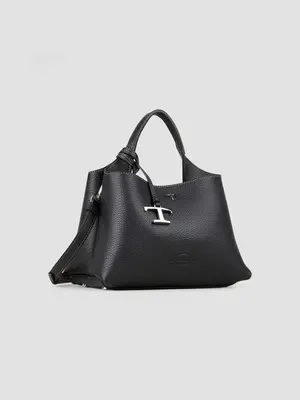 TOD'S T Timeless Pendant Leather Top Handle Bag