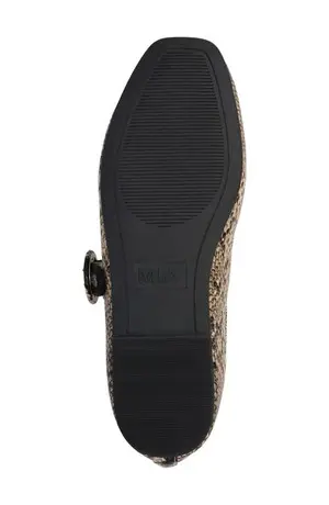 Mia Miya Snake Print Faux Leather Mary Jane Flat