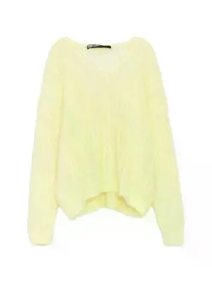 Bimba Y Lola Light- Boxy Mohair Sweater - Yellow