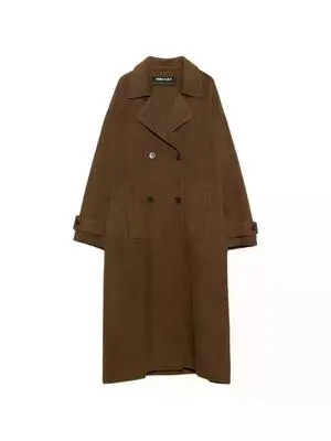 Bimba Y Lola Reversible Coat With Olive Belt - Green