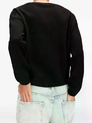 Bimba Y Lola Dark-gray Melange V-neck Wool Sweater - Black