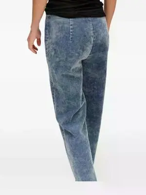Bimba Y Lola Straight Cropped Light- Ankle-length Velvet Trousers