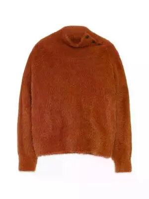 Bimba Y Lola Burnt- Fur Turtleneck Sweater - Orange